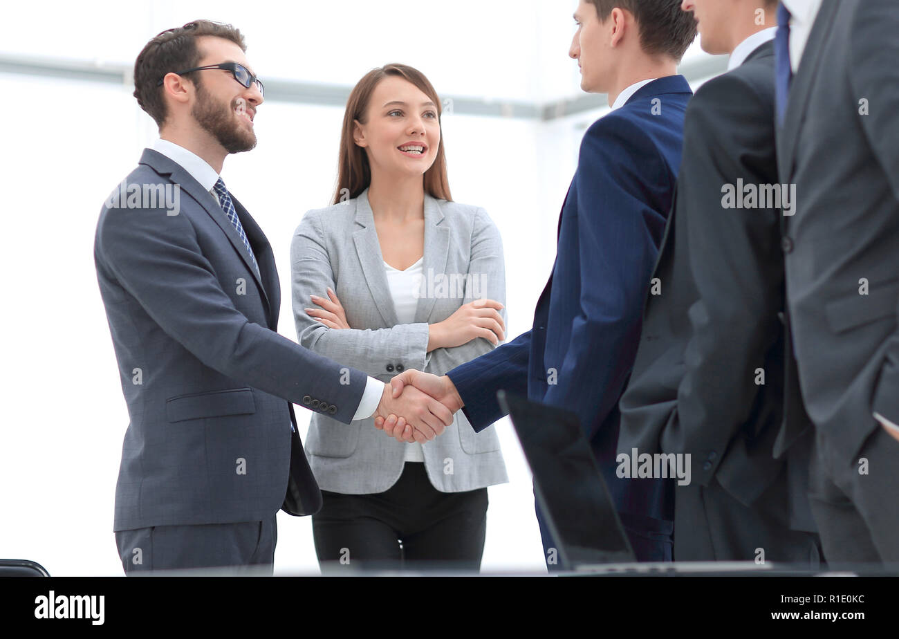 business partners shaking hands Stock Photo - Alamy
