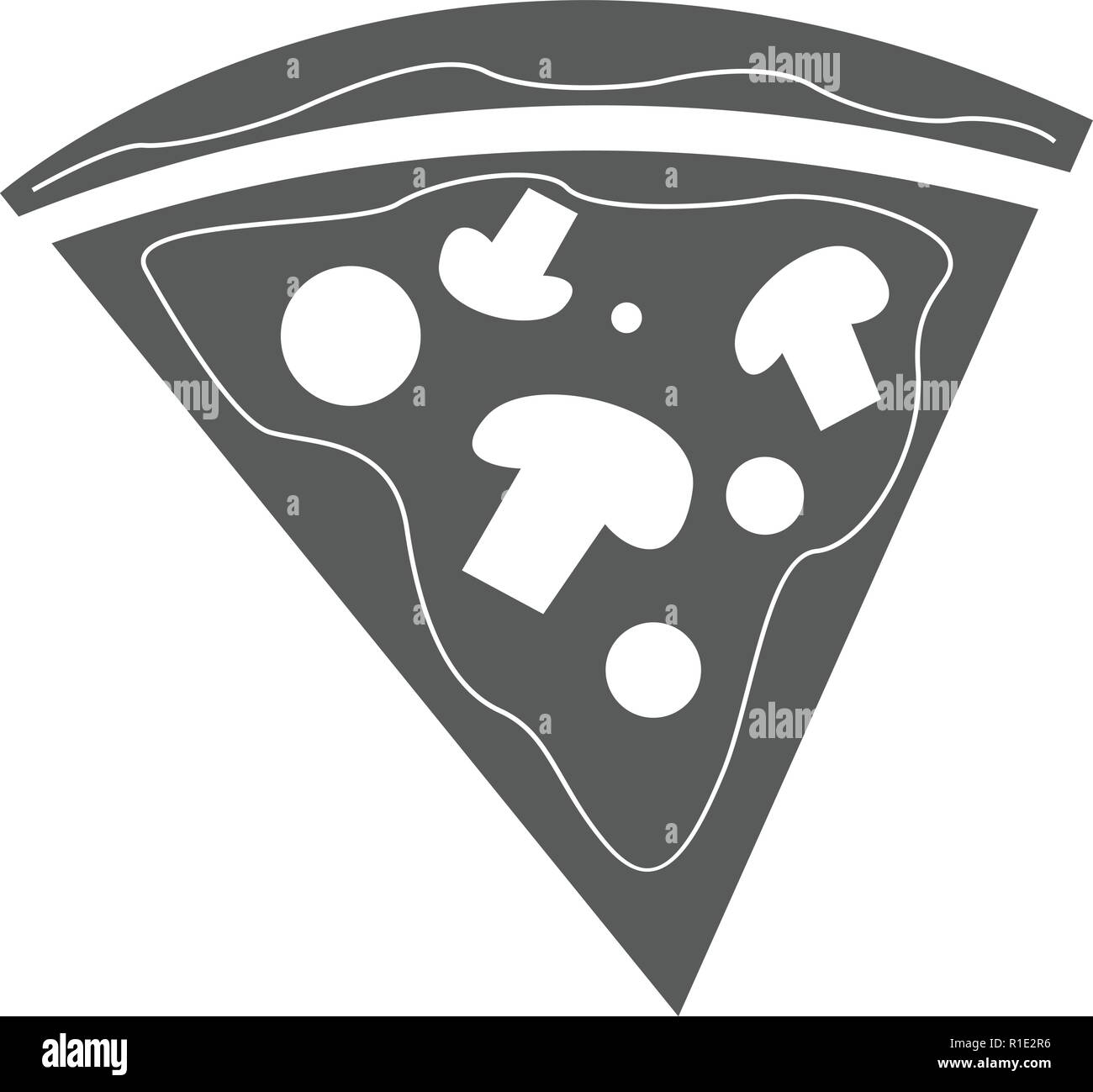 Pizza icon vector simple isolated on white background Stock Vector ...