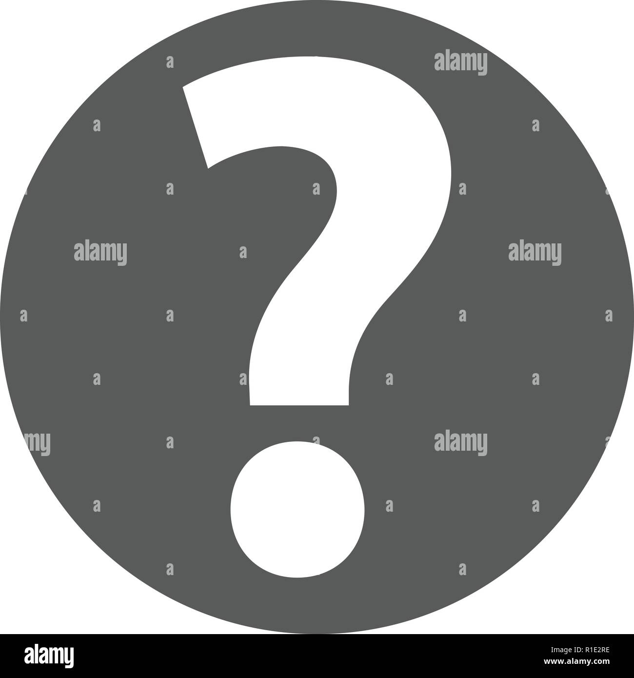 Question mark sign icon vector simple isolated on white background ...