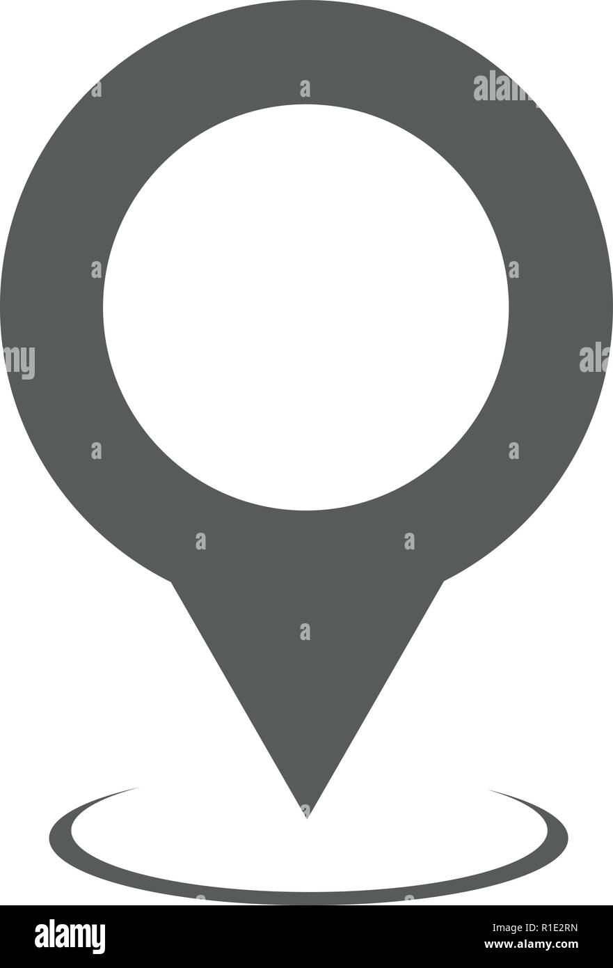 Map pointer icon vector simple isolated on white background Stock ...