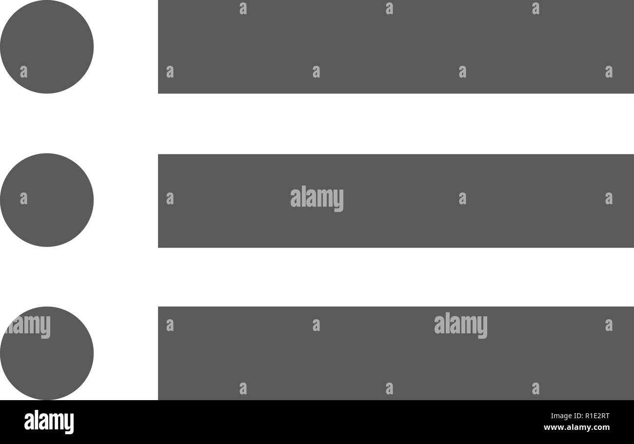 List icon vector simple isolated on white background Stock Vector Image ...