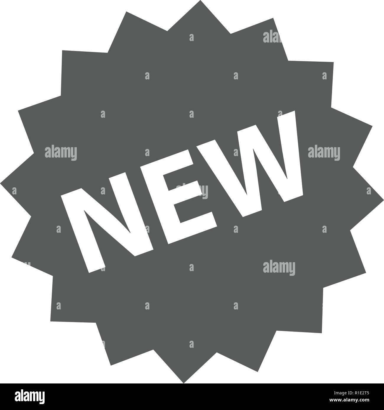 New sign icon vector simple isolated on white background Stock Vector ...
