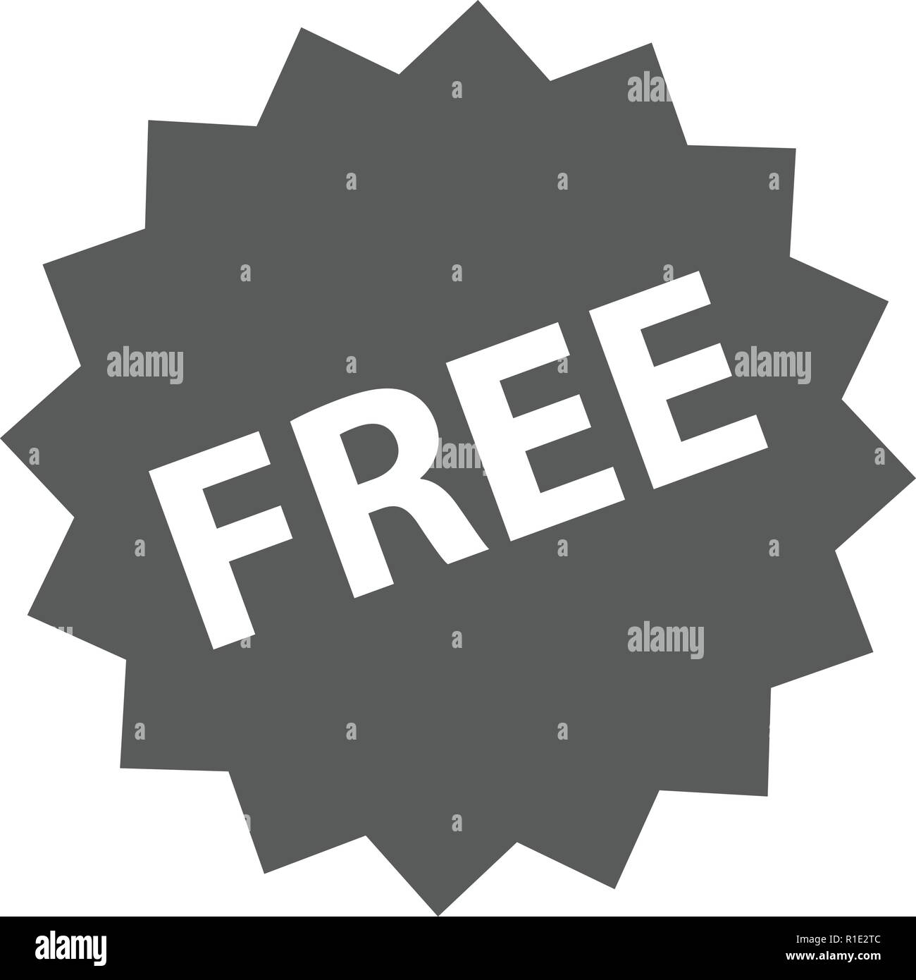 Free sign icon vector simple isolated on white background Stock Vector ...