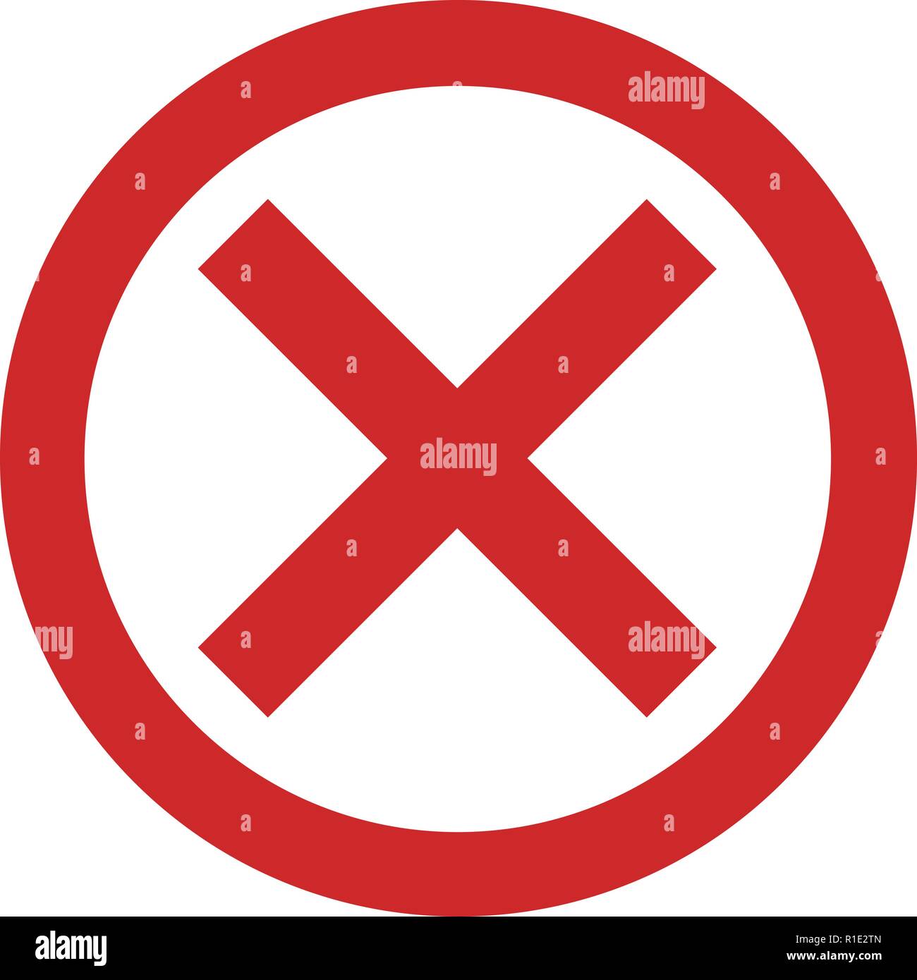 No sign icon vector simple isolated on white background Stock Vector ...