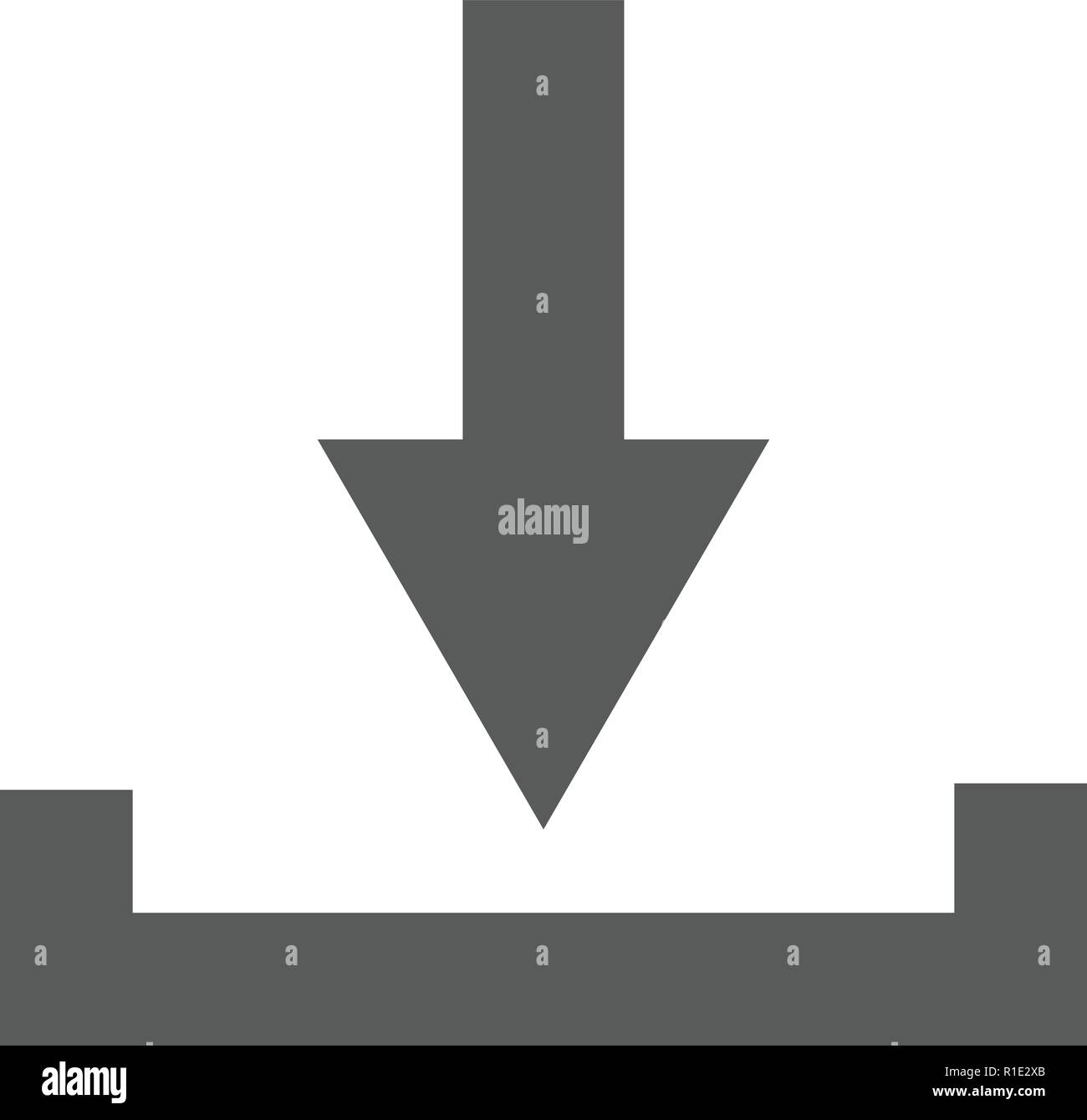 Download icon vector simple isolated on white background Stock Vector ...