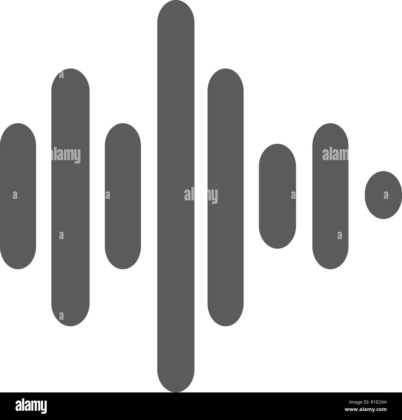 Sound wave icon vector simple isolated on white background Stock Vector ...