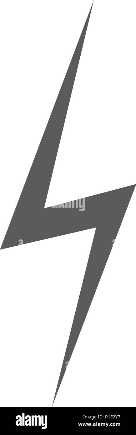 Lightning icon vector simple isolated on white background Stock Vector ...