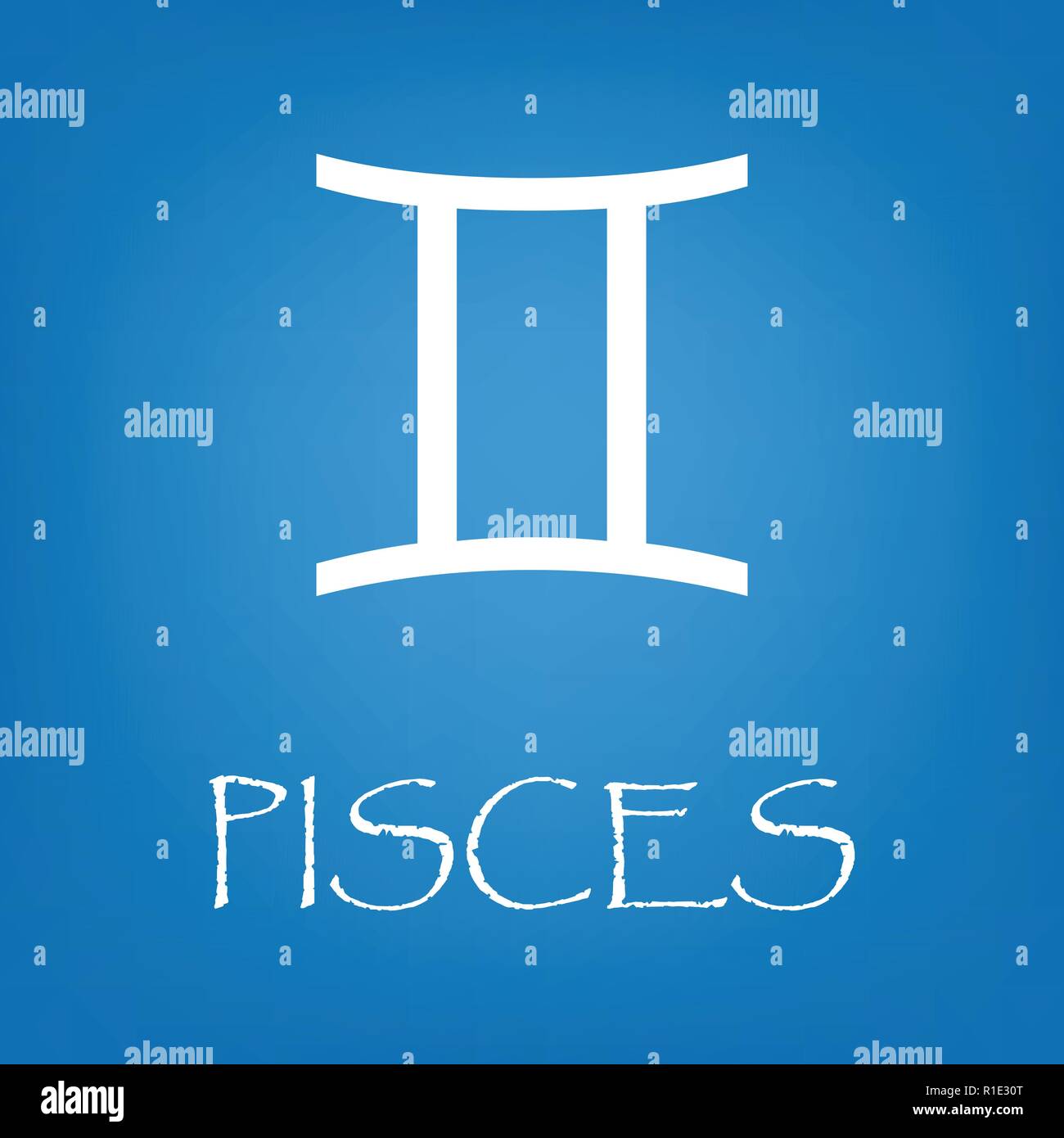 Pisces zodiac sign icon. Vector simple illustration of Pisces zodiac ...