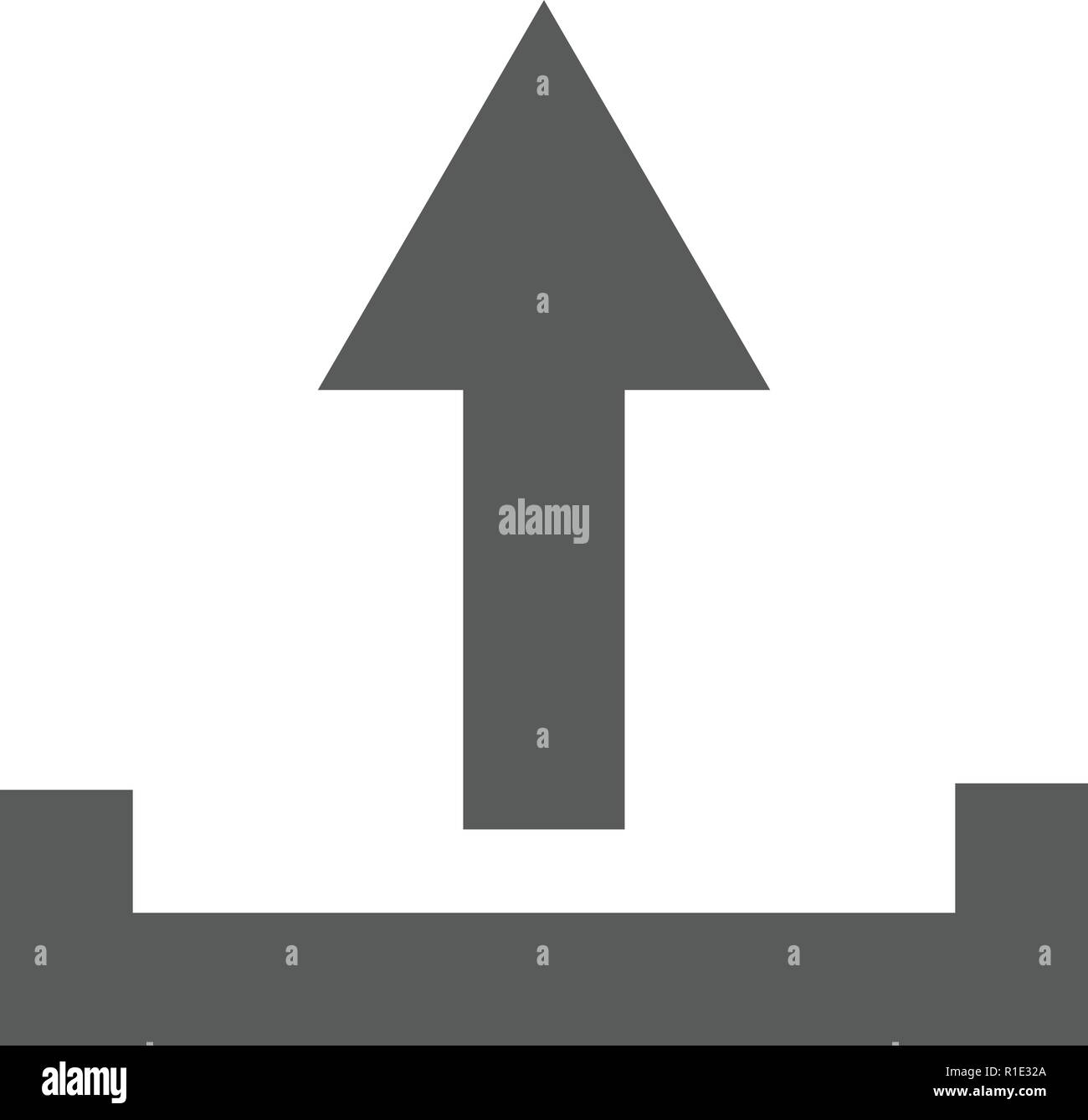 Upload icon. Simple illustration of upload vector icon black isolated ...