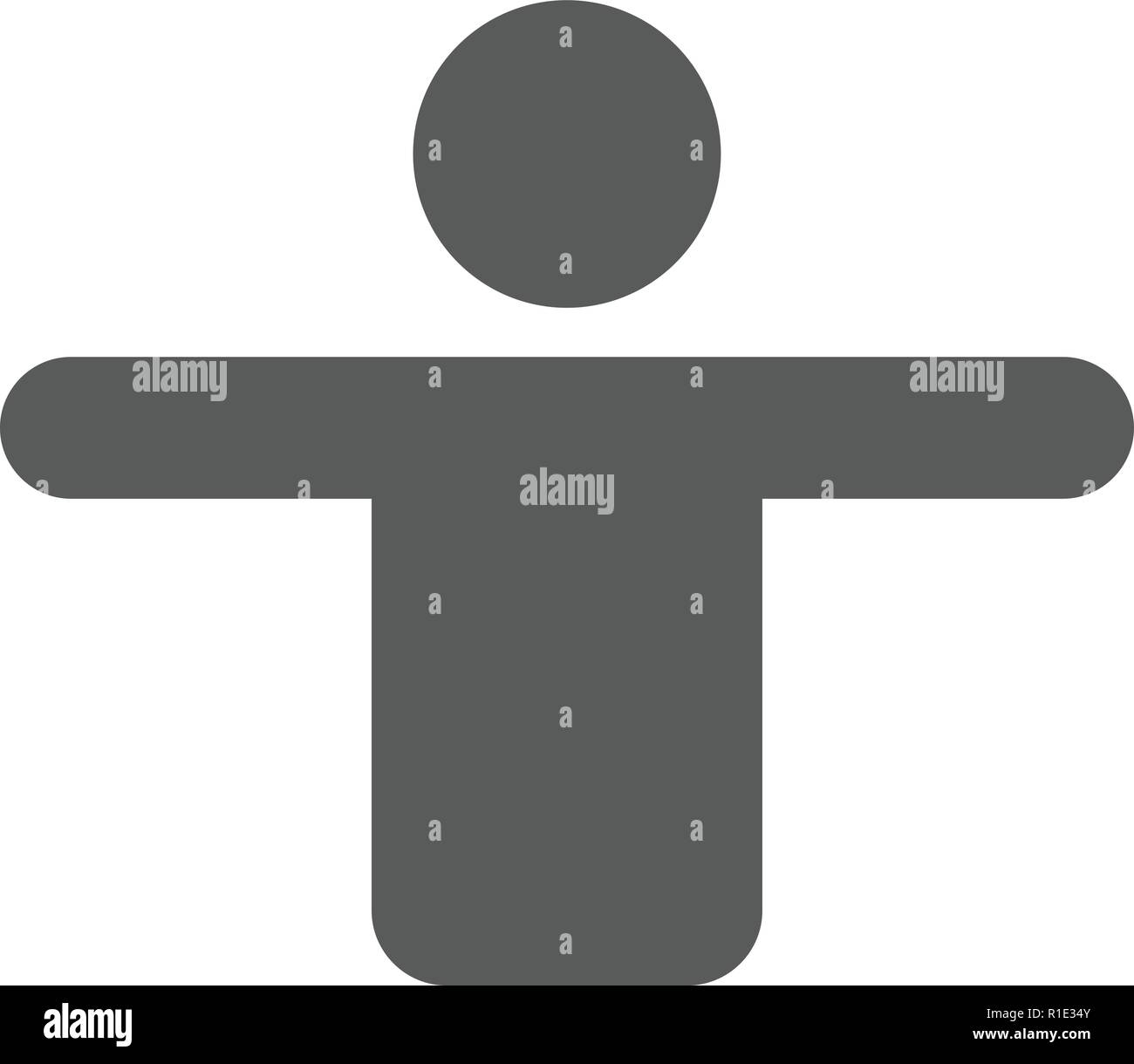 Man icon. Vector simple illustration of man icon isolated on white ...