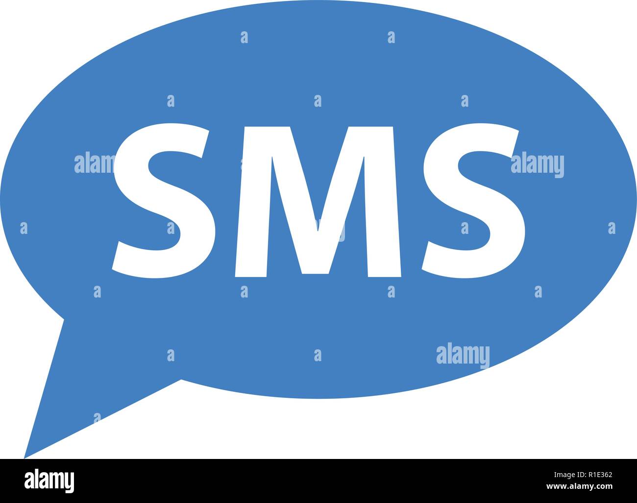 SMS icon. Vector simple illustration of SMS icon isolated on white ...