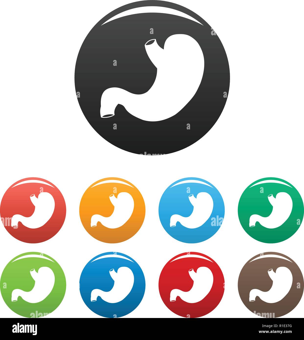 Stomach icons set. Vector simple set illustration of stomach icon ...