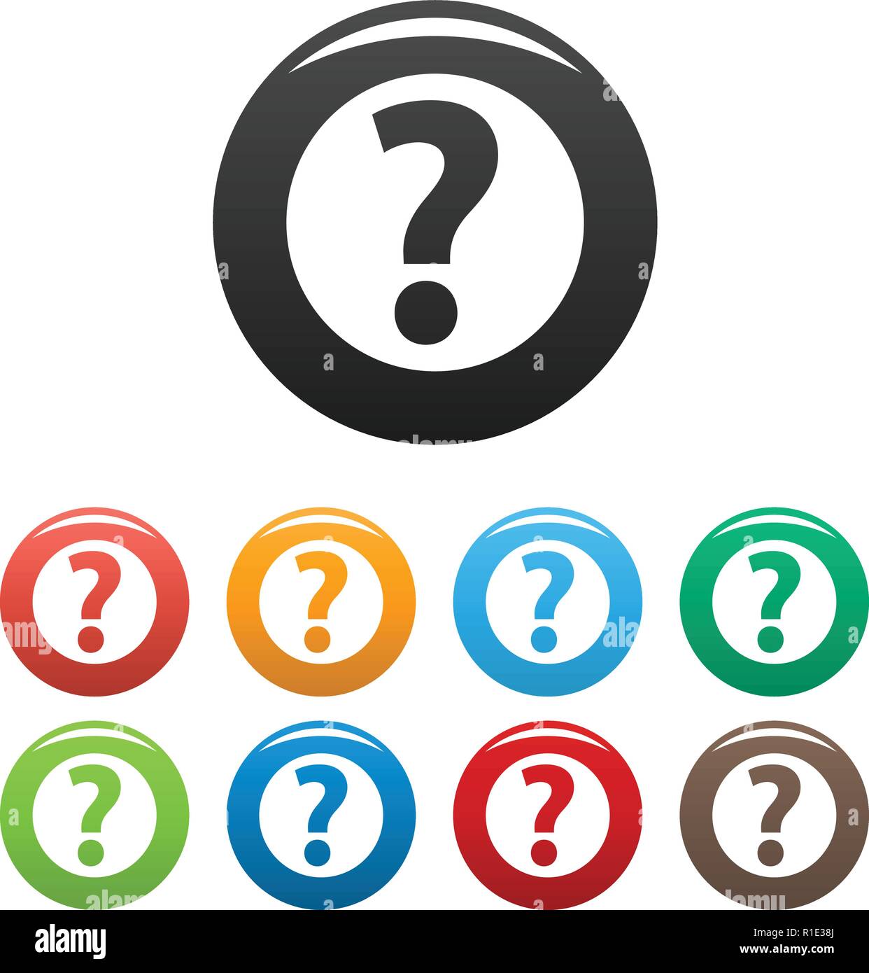 Question mark sign icons set. Vector simple set of question mark sign ...