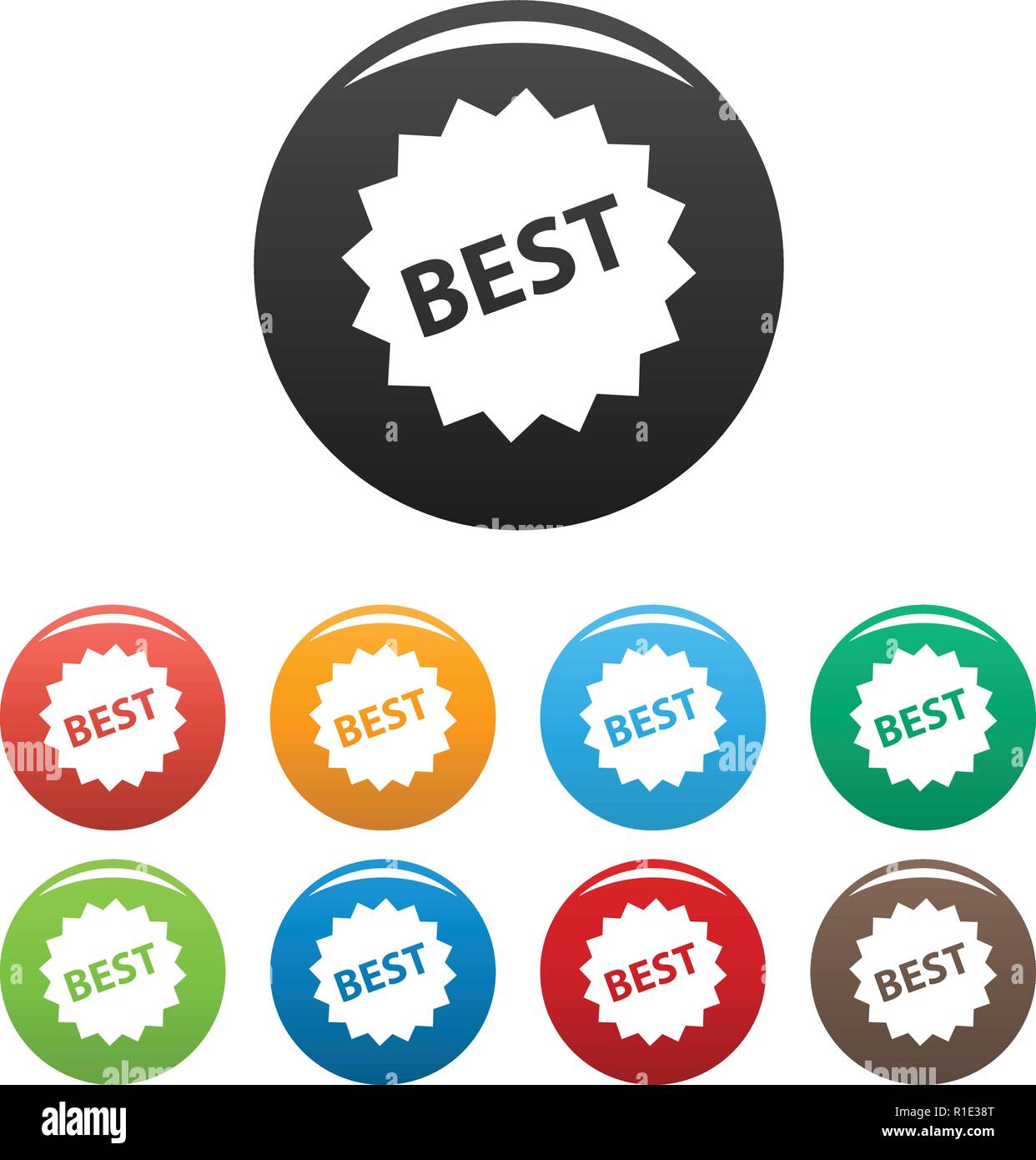 Best sign icons set. Vector simple set of best sign vector icons in ...