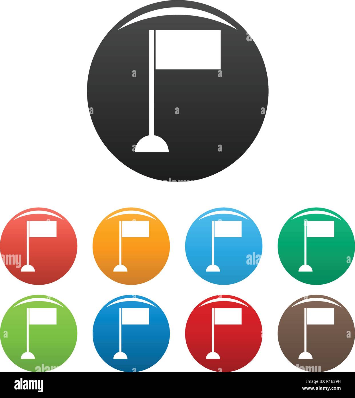 Flag icons set. Vector simple set of flag vector icons in different ...