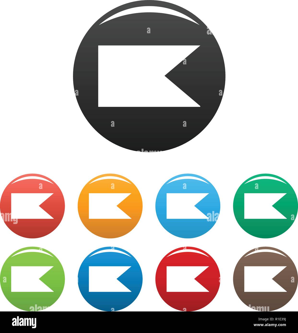 New flag icons set. Vector simple set of new flag vector icons in ...