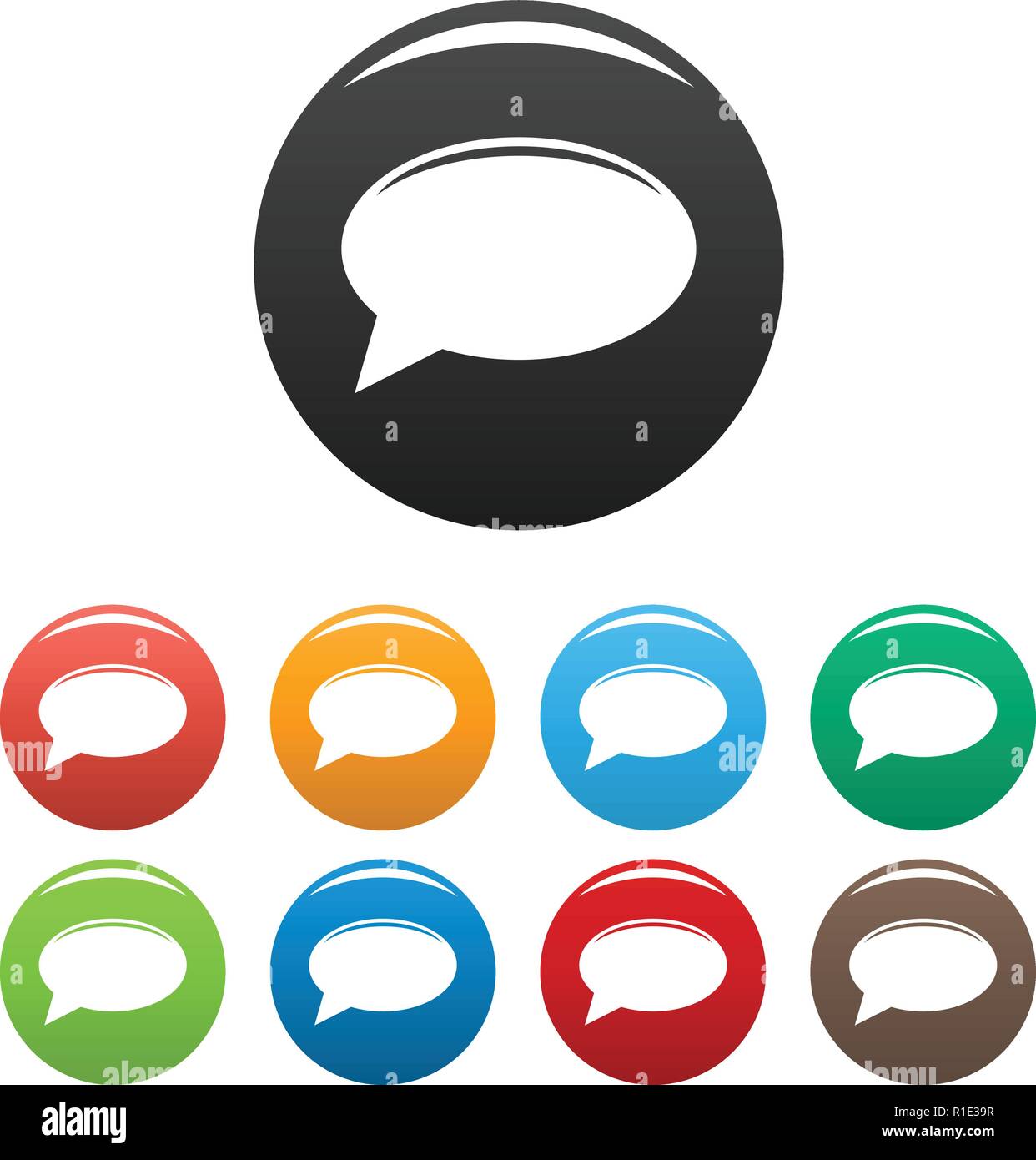 Chat icons set. Vector simple set of chat vector icons in different ...