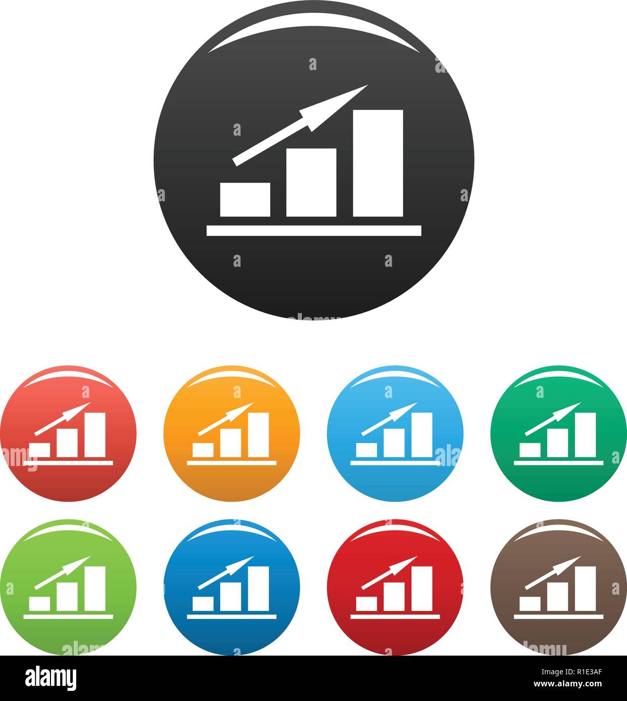 New chart icons set. Simple illustration of chart or graph vector icons ...
