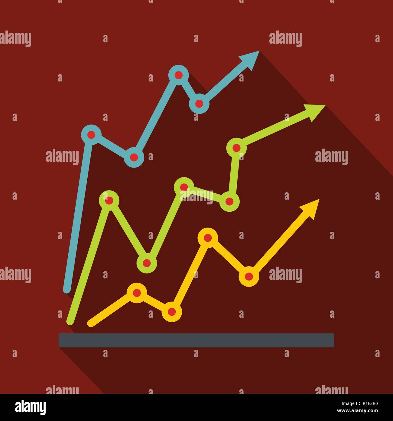 Chart icon. Flat illustration of chart vector icon for any web design ...