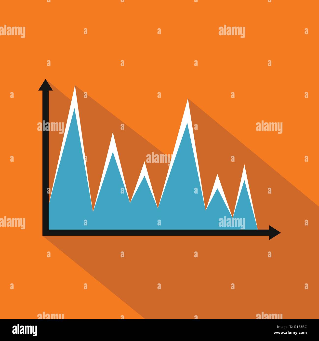 Finance graph icon. Flat illustration of graph vector icon for any web ...