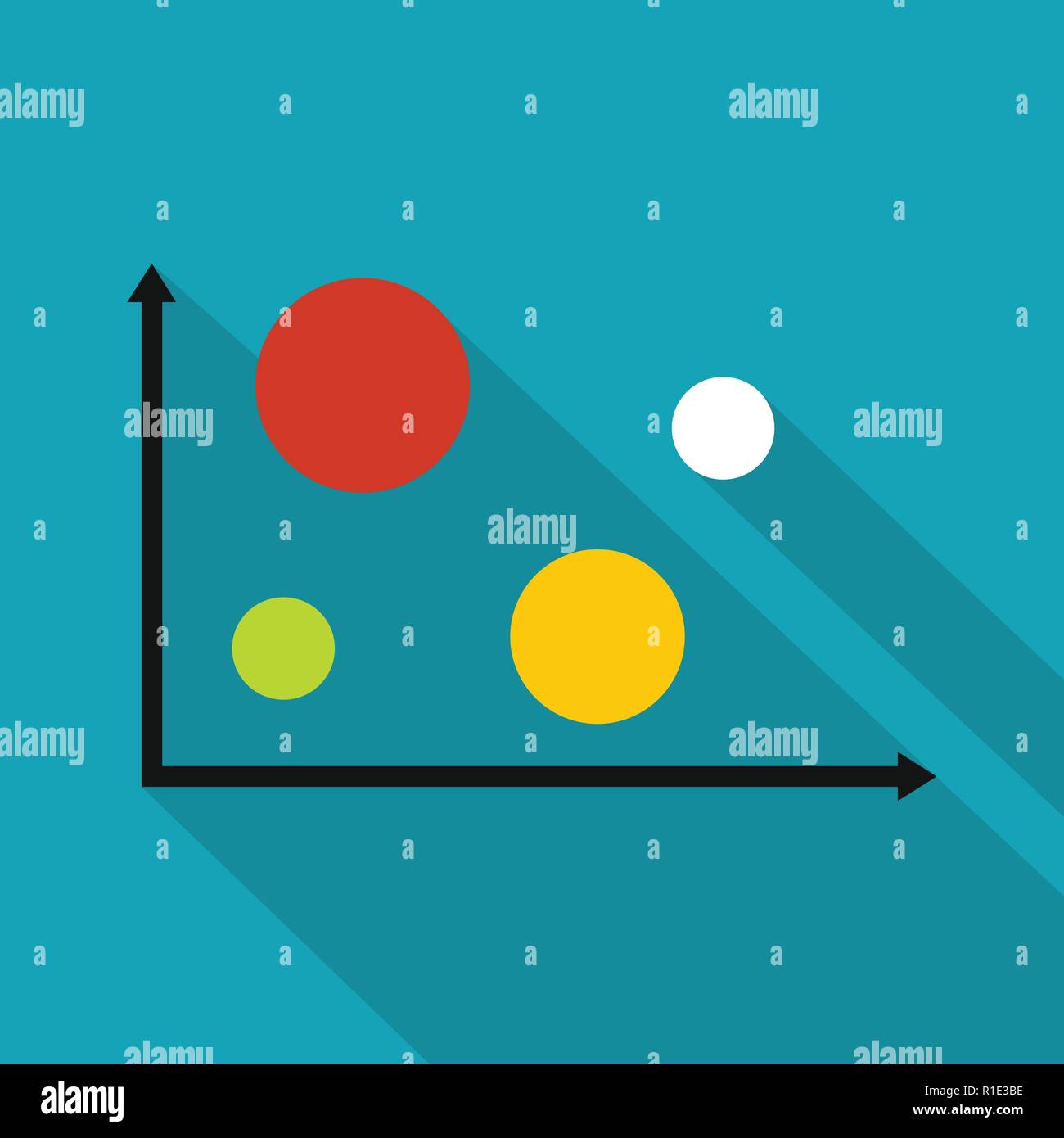 Finance diagram icon. Flat illustration of diagram vector icon for any ...