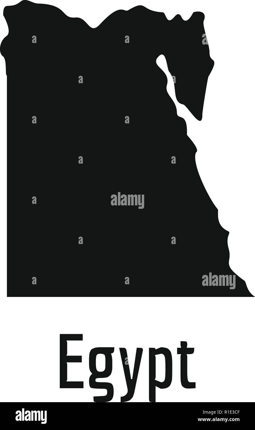 Egypt map in black. Simple illustration of Egypt map vector isolated on ...