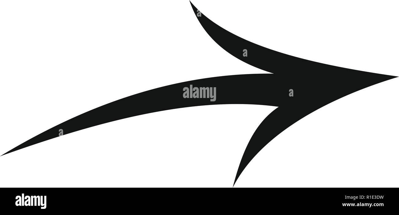Arrow icon in black. Simple illustration of arrow icon vector isolated ...