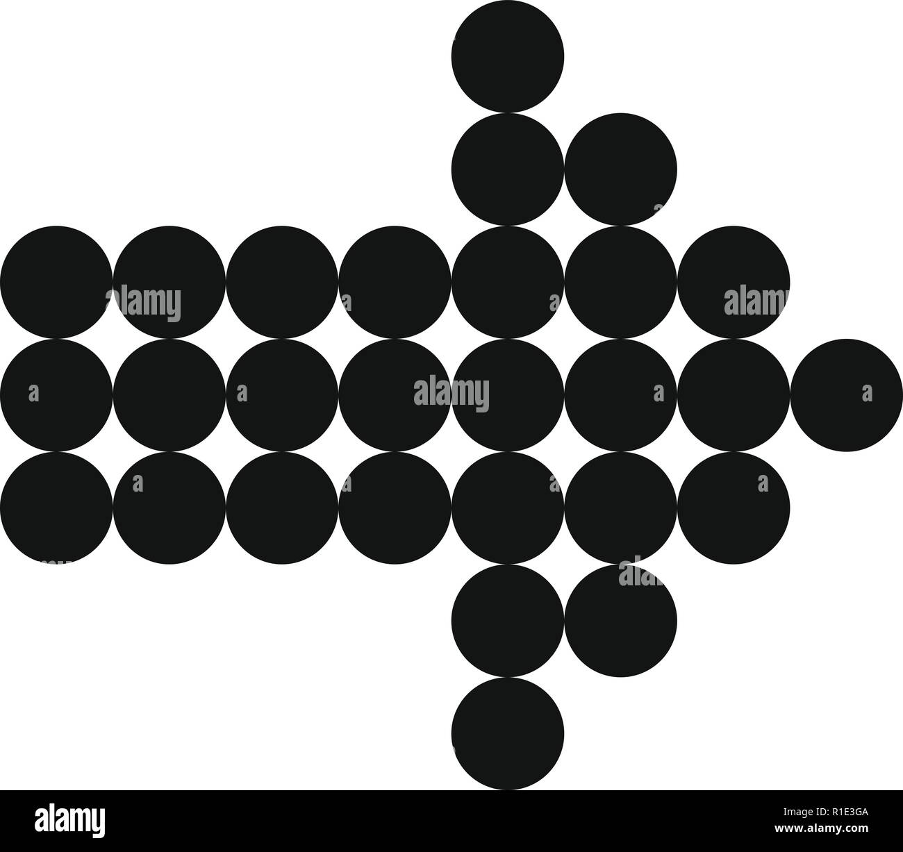 Arrow icon in black. Simple illustration of arrow icon vector isolated ...