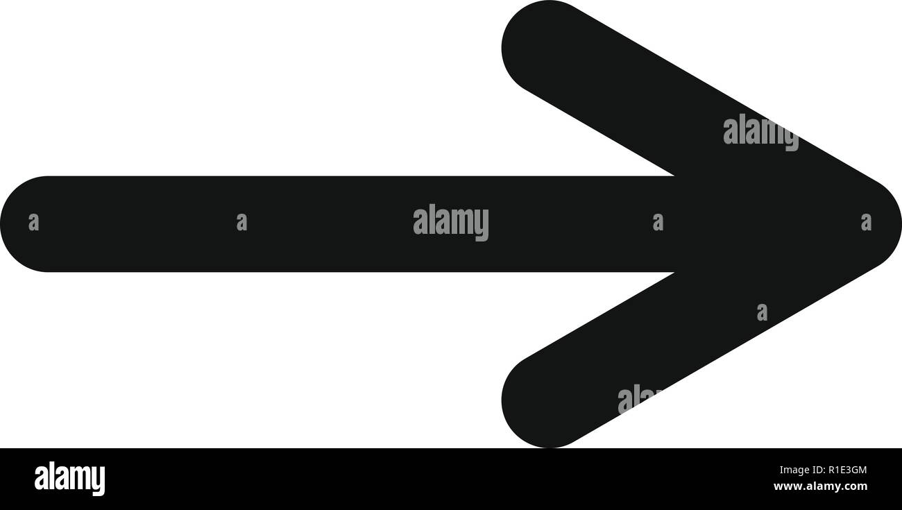 Arrow icon in black. Simple illustration of arrow icon vector isolated ...