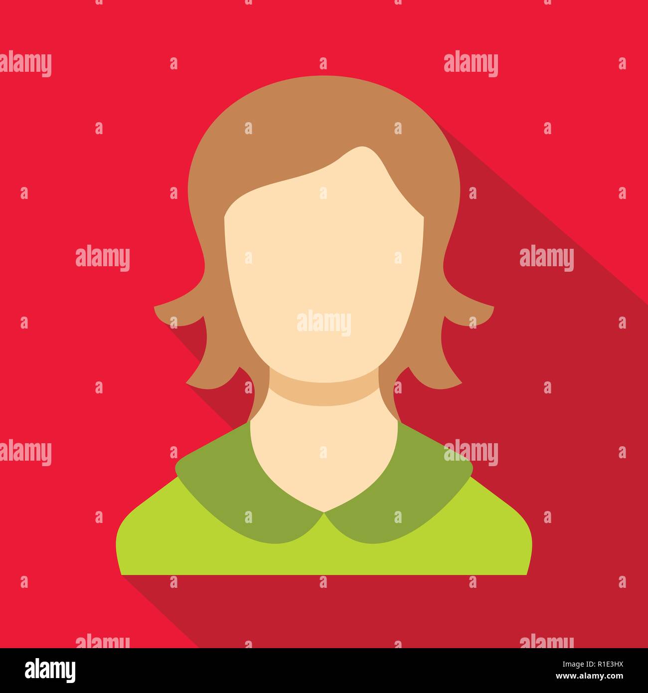 Girl user icon. Flat illustration of girl user vector icon for any web ...