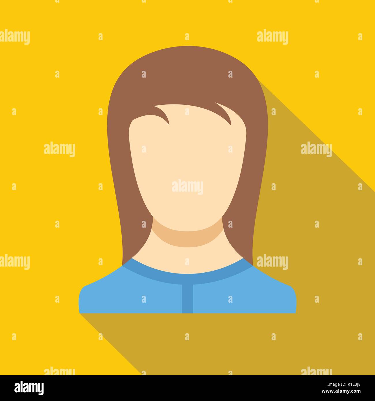 New woman user icon. Flat illustration of woman user vector icon for ...