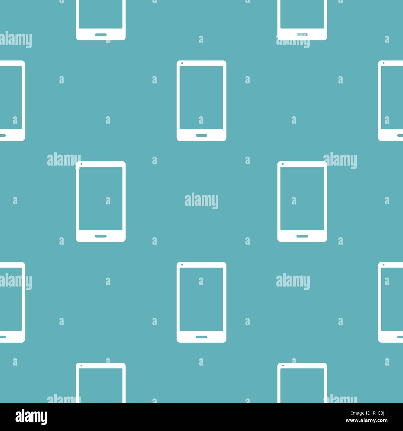 Smartphone pattern seamless blue. Simple illustration of vector pattern ...