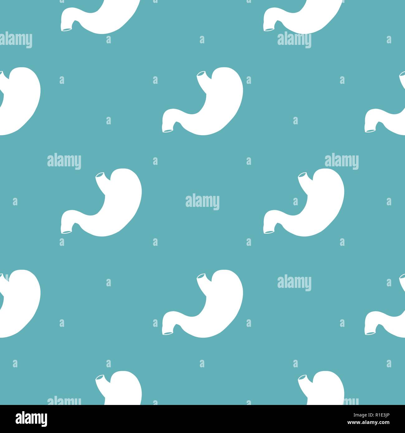 Stomach pattern seamless blue. Simple illustration of vector pattern ...