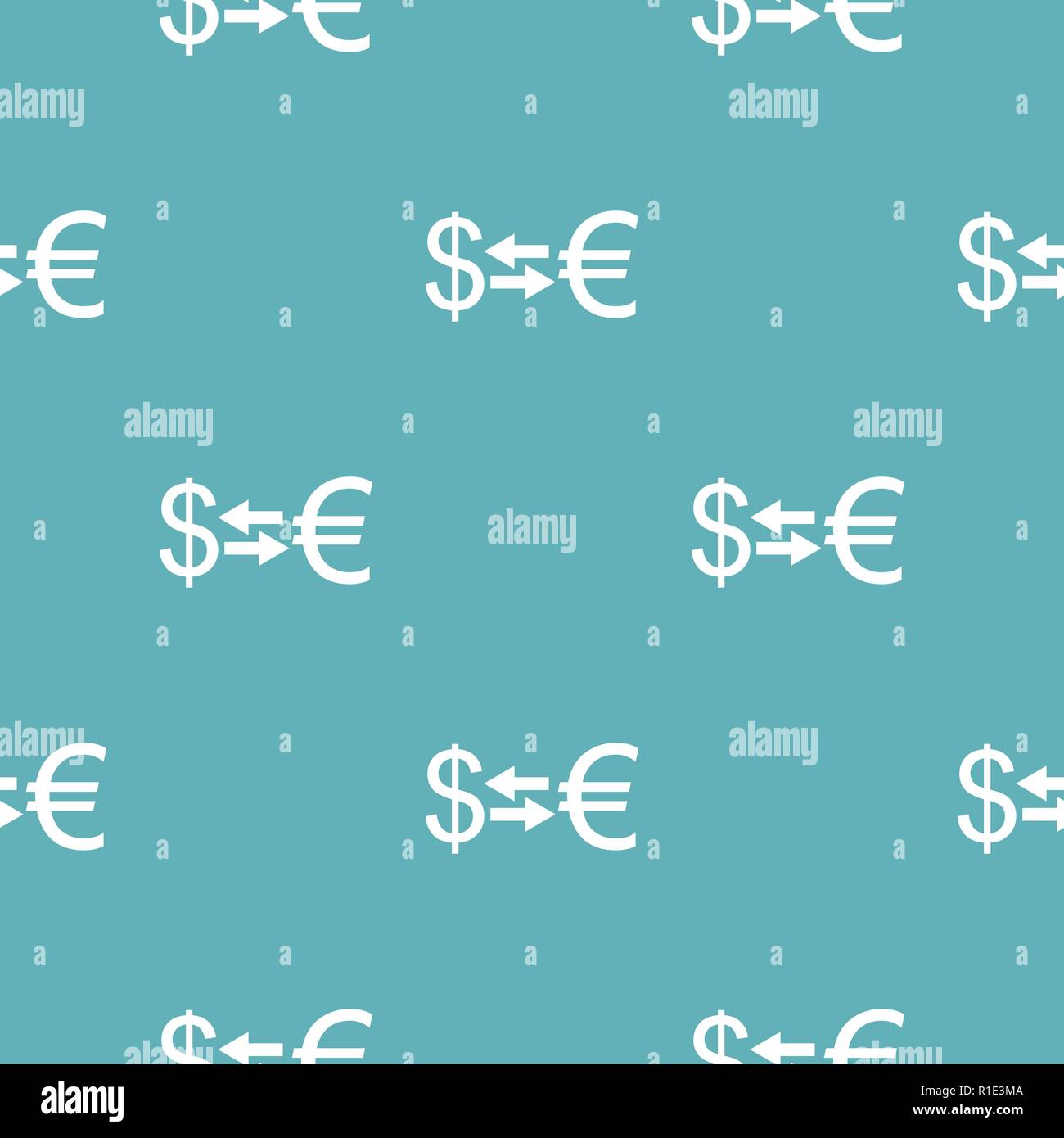 Currency exchange pattern seamless blue. Simple illustration of vector ...