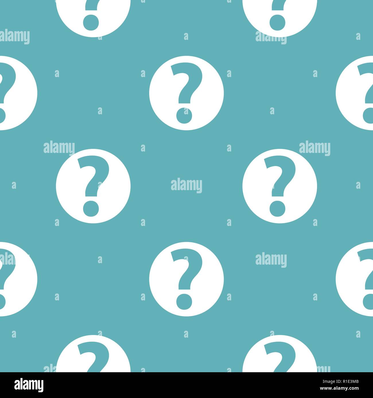 Question mark sign pattern seamless blue. Simple illustration of vector ...