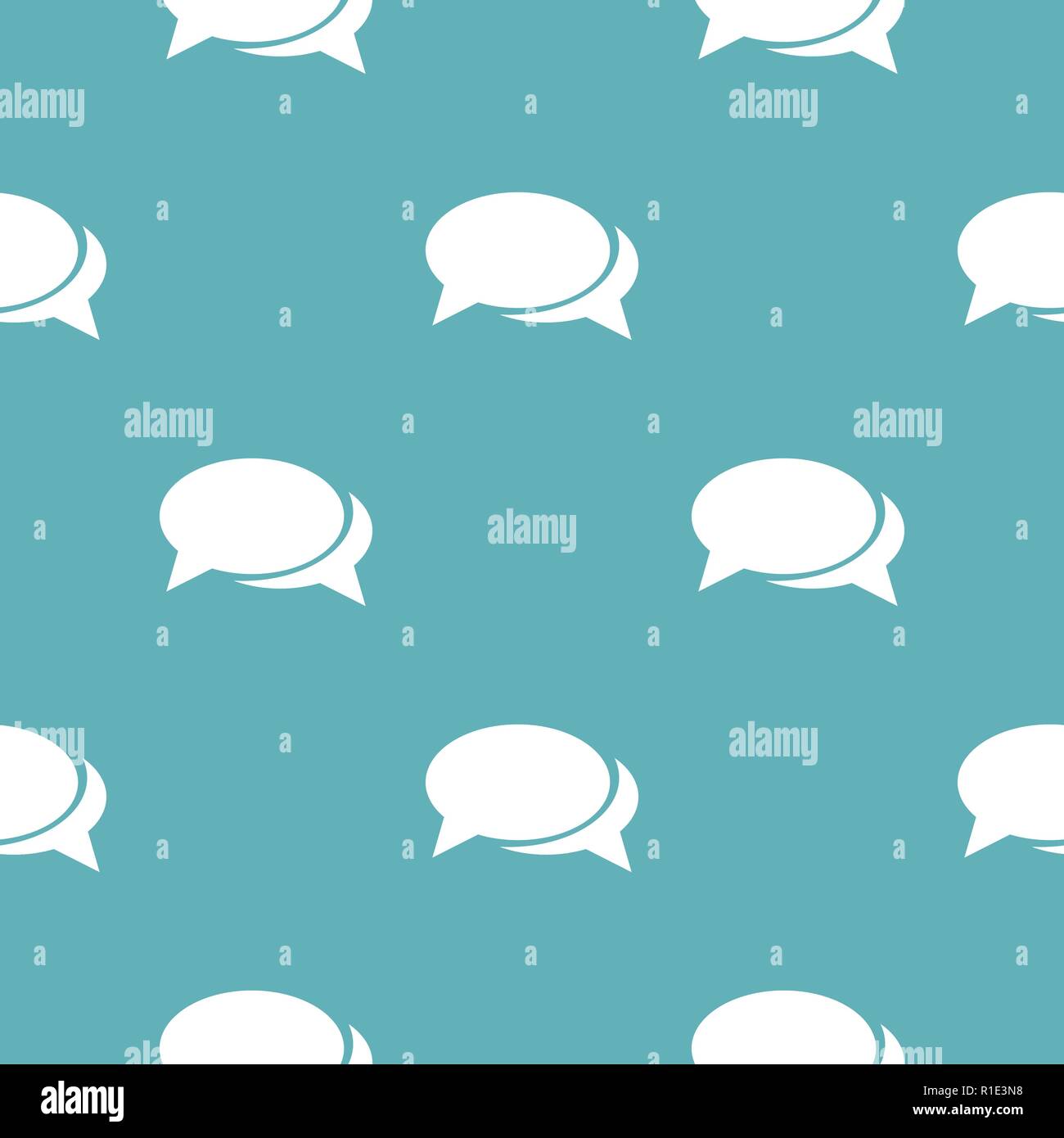 Speech bubbles pattern seamless blue. Simple illustration of vector ...