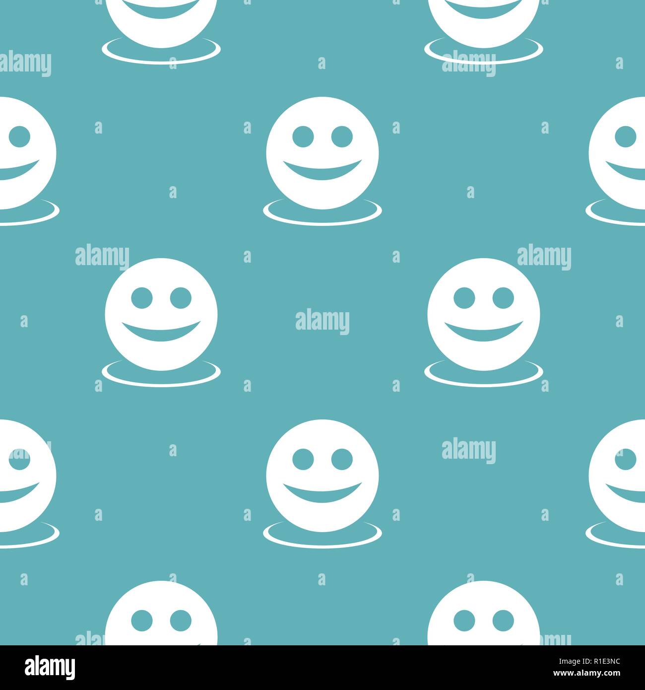 Smile pattern seamless blue. Simple illustration of vector pattern ...