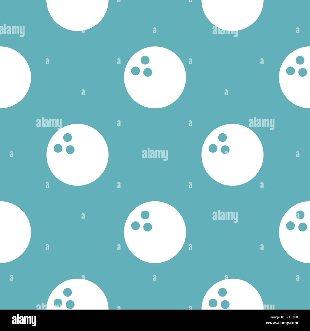 Bowling pattern seamless blue. Simple illustration of vector pattern ...
