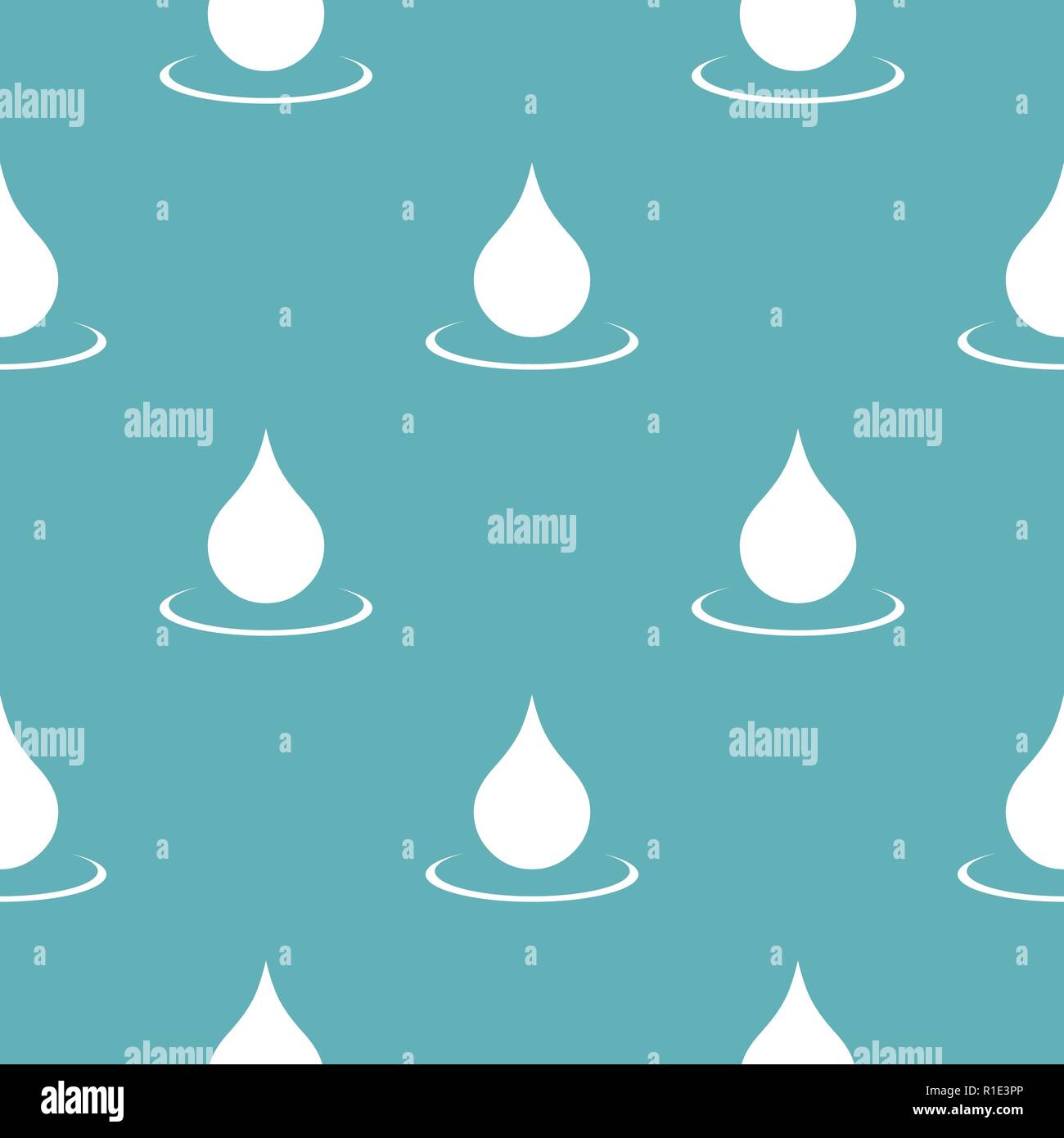 Water drop pattern seamless blue. Simple illustration of vector pattern ...