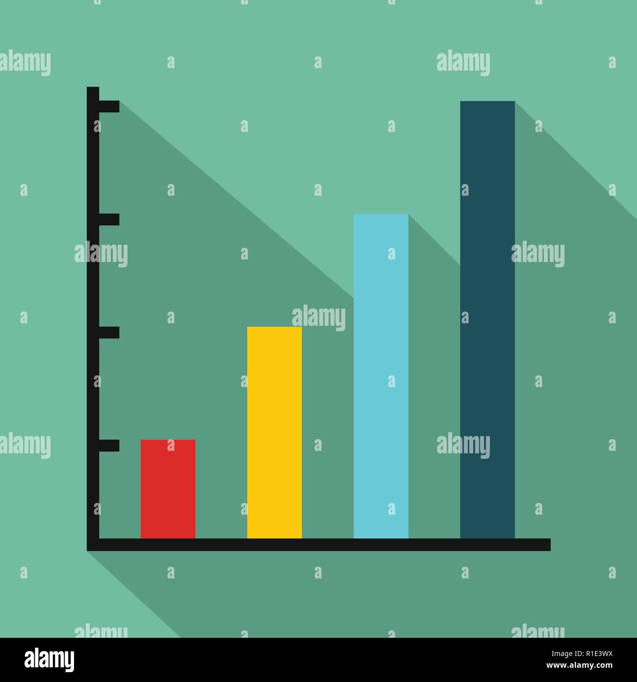Finance chart icon. Flat illustration of chart vector icon for any web ...