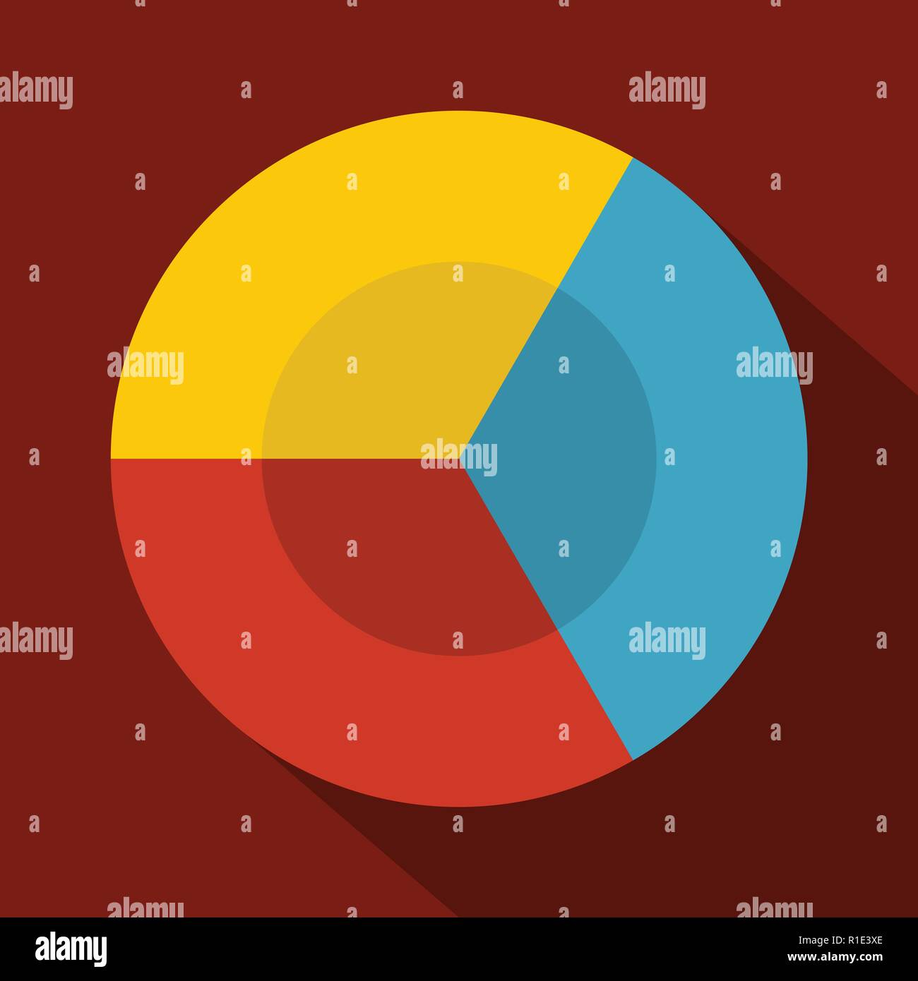 Circle diagram icon. Flat illustration of circle diagram vector icon ...