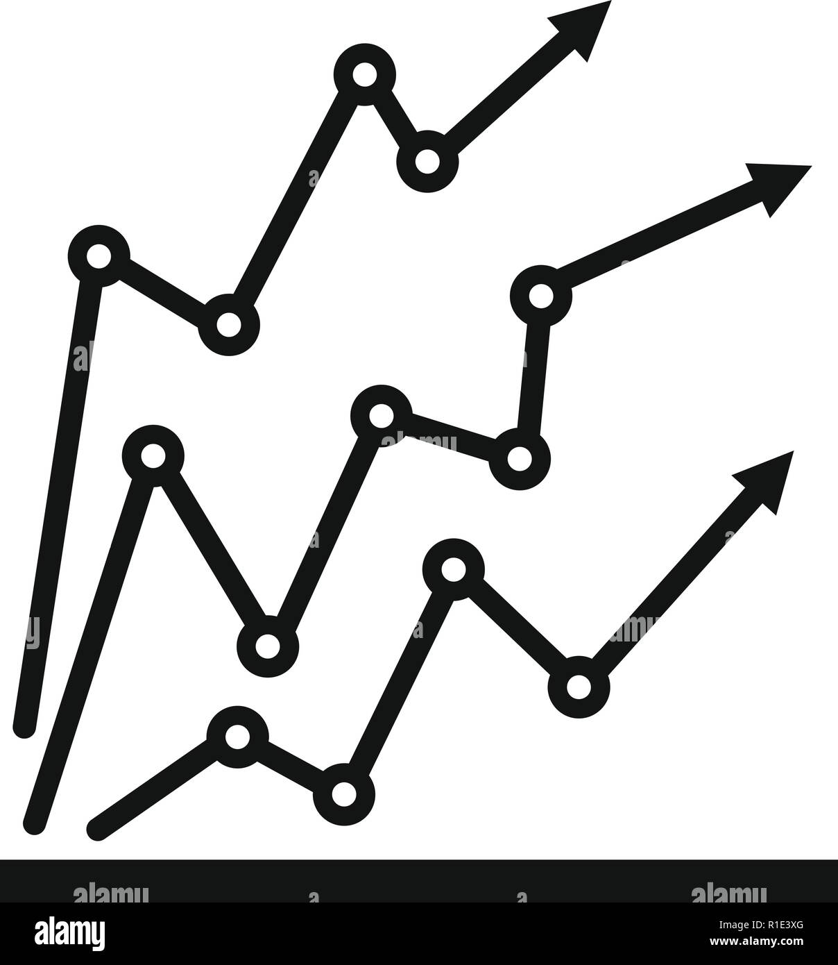 Chart icon. Simple illustration of chart vector icon for any web design ...