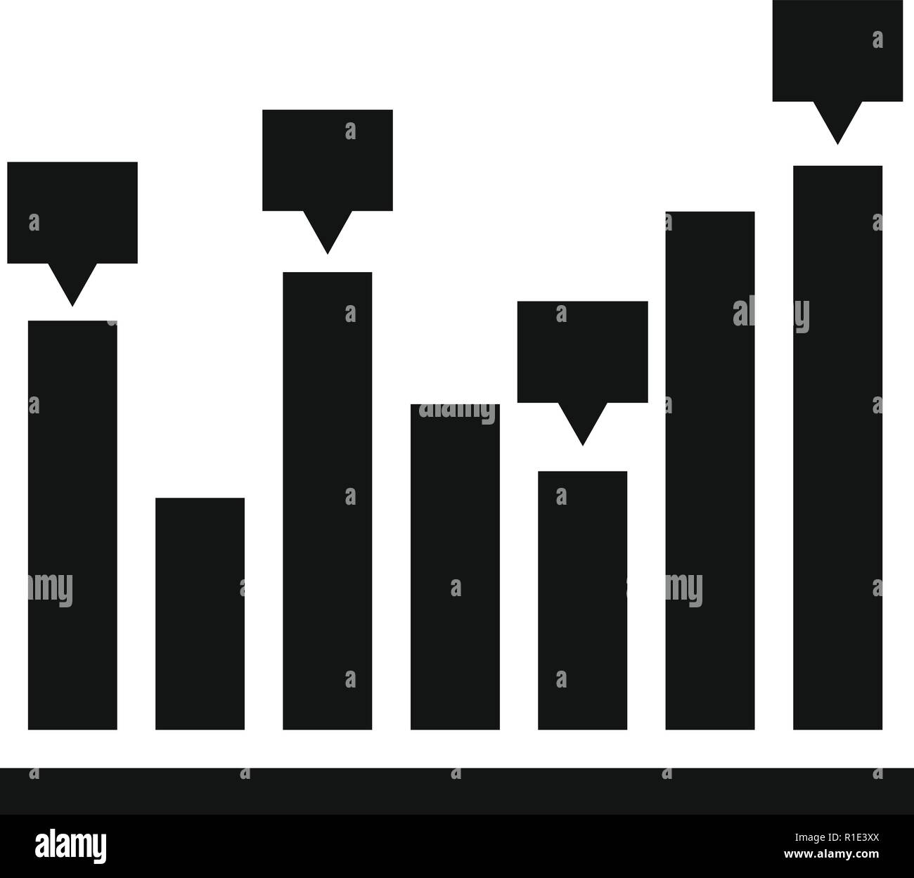 New chart icon. Simple illustration of new chart vector icon for any ...