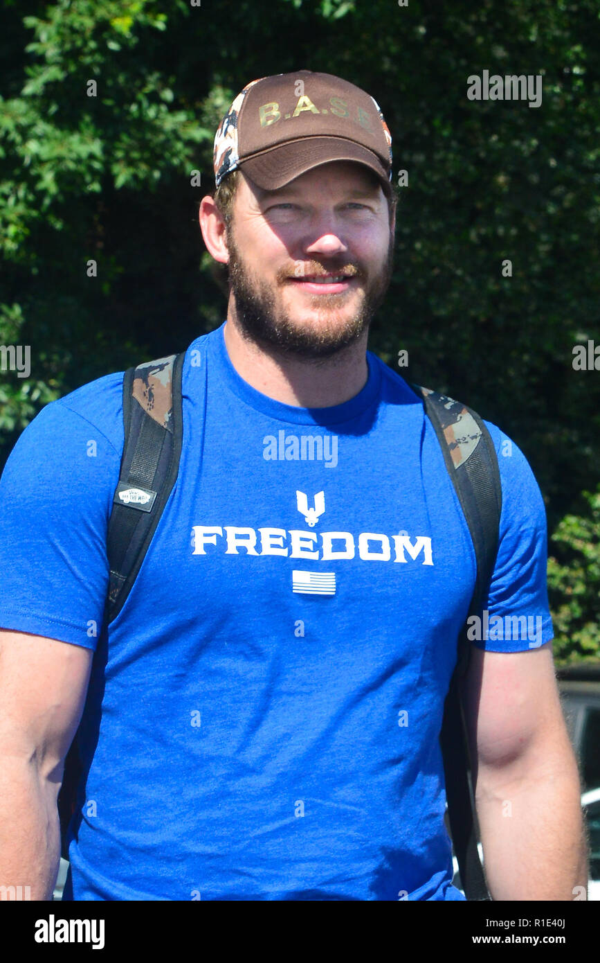 Chris Pratt looks very muscular after a 5 hour workout session with his ...