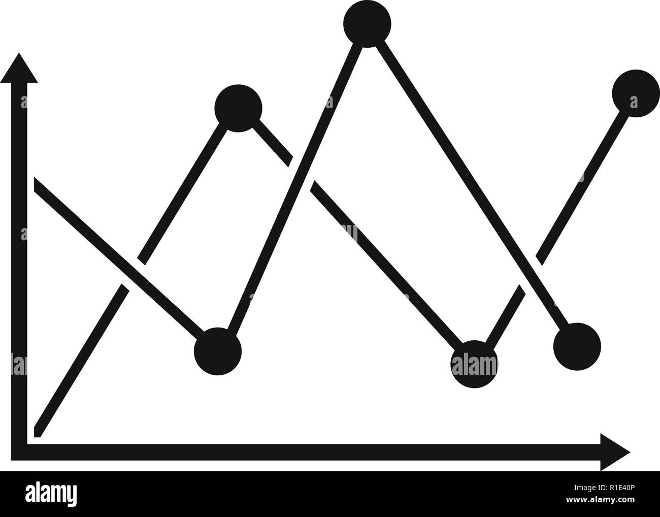 Line diagram icon. Simple illustration of diagram vector icon for any ...