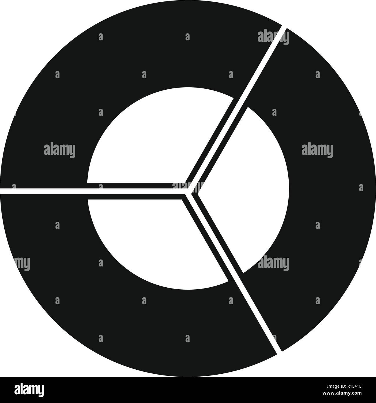 Circle diagram icon. Simple illustration of circle diagram vector icon ...