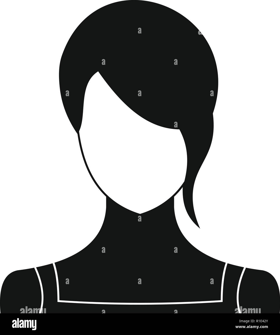 Girl avatar icon. Simple illustration of girl avatar vector icon for ...