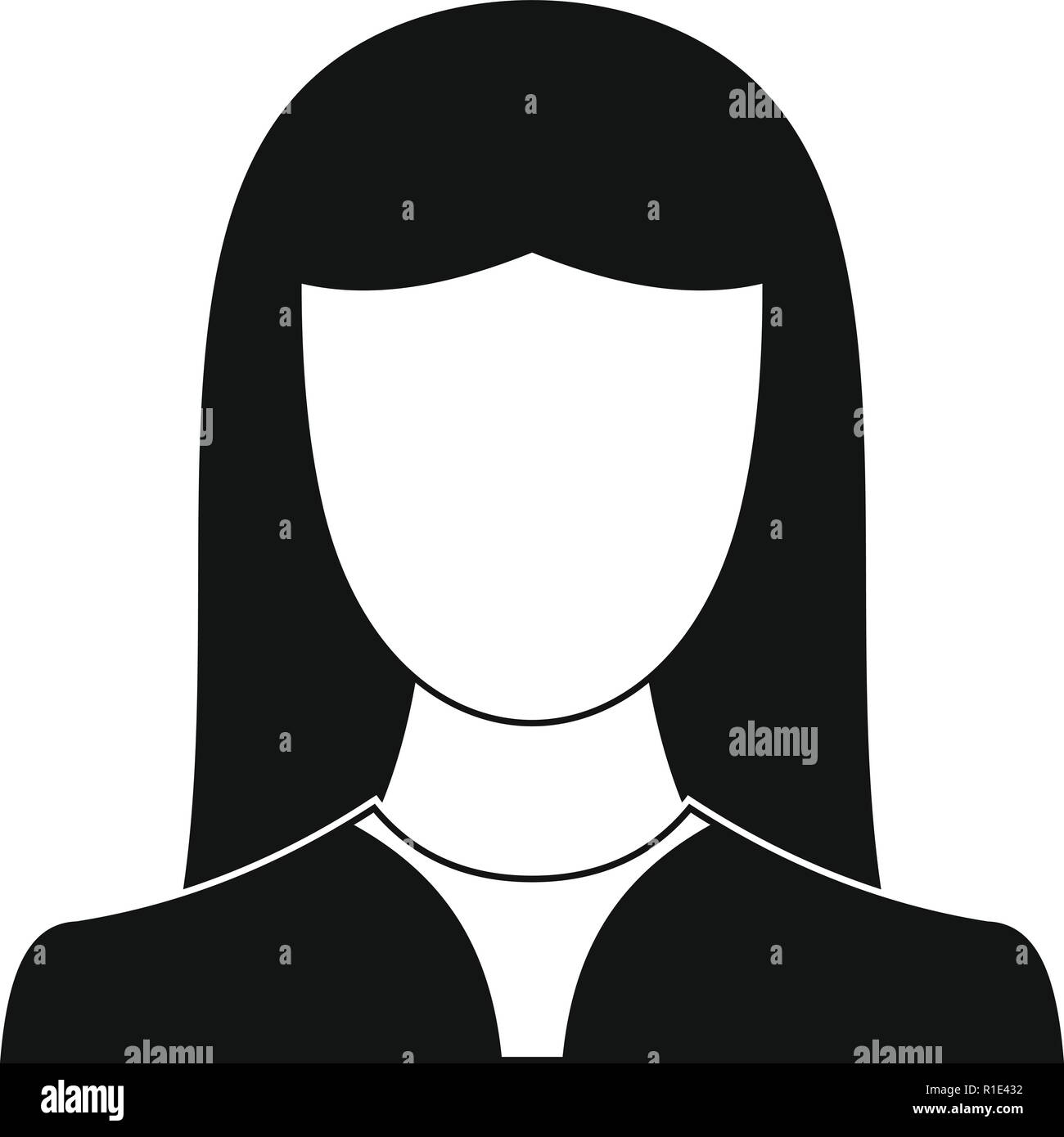 Woman avatar icon. Simple illustration of woman avatar vector icon for ...