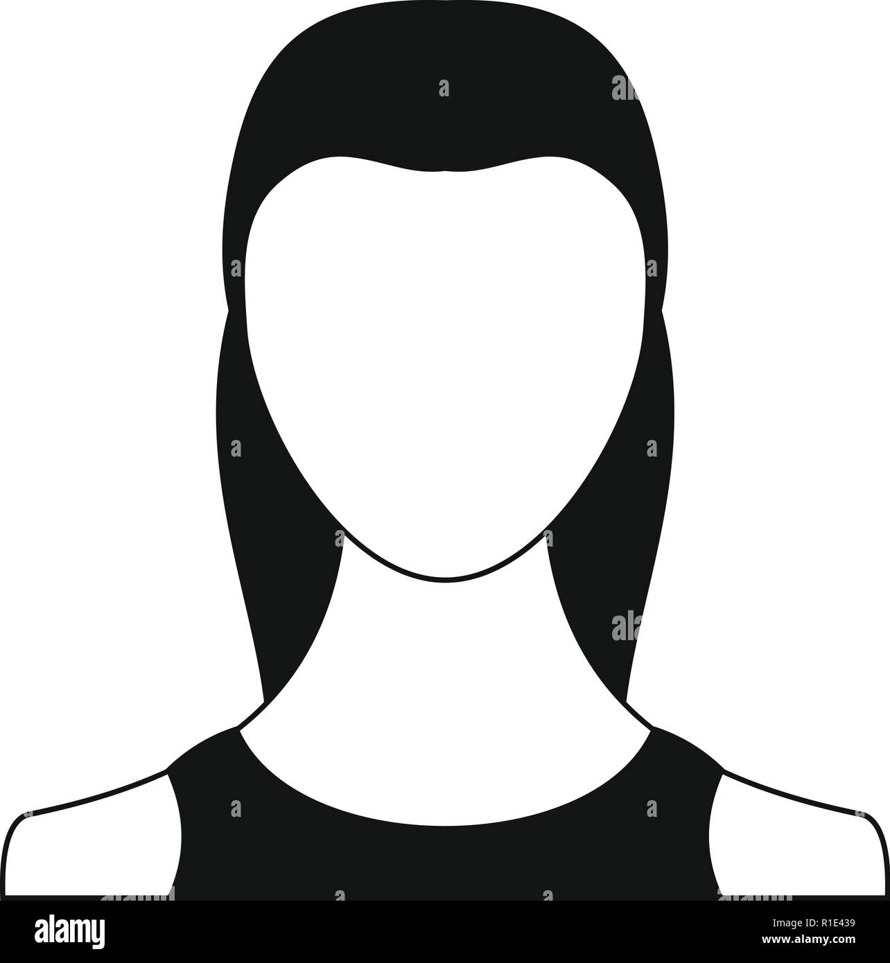 Female avatar icon. Simple illustration of female avatar vector icon ...