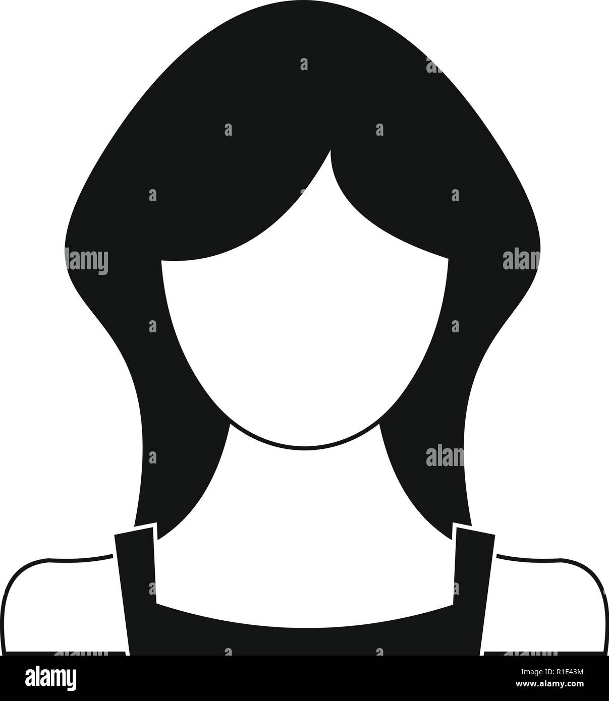 New woman user icon. Simple illustration of woman user vector icon for ...